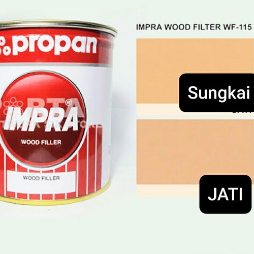 Jual dempul kayu Impra Wood Filler melamin propan 1kg jati, sungkai ...