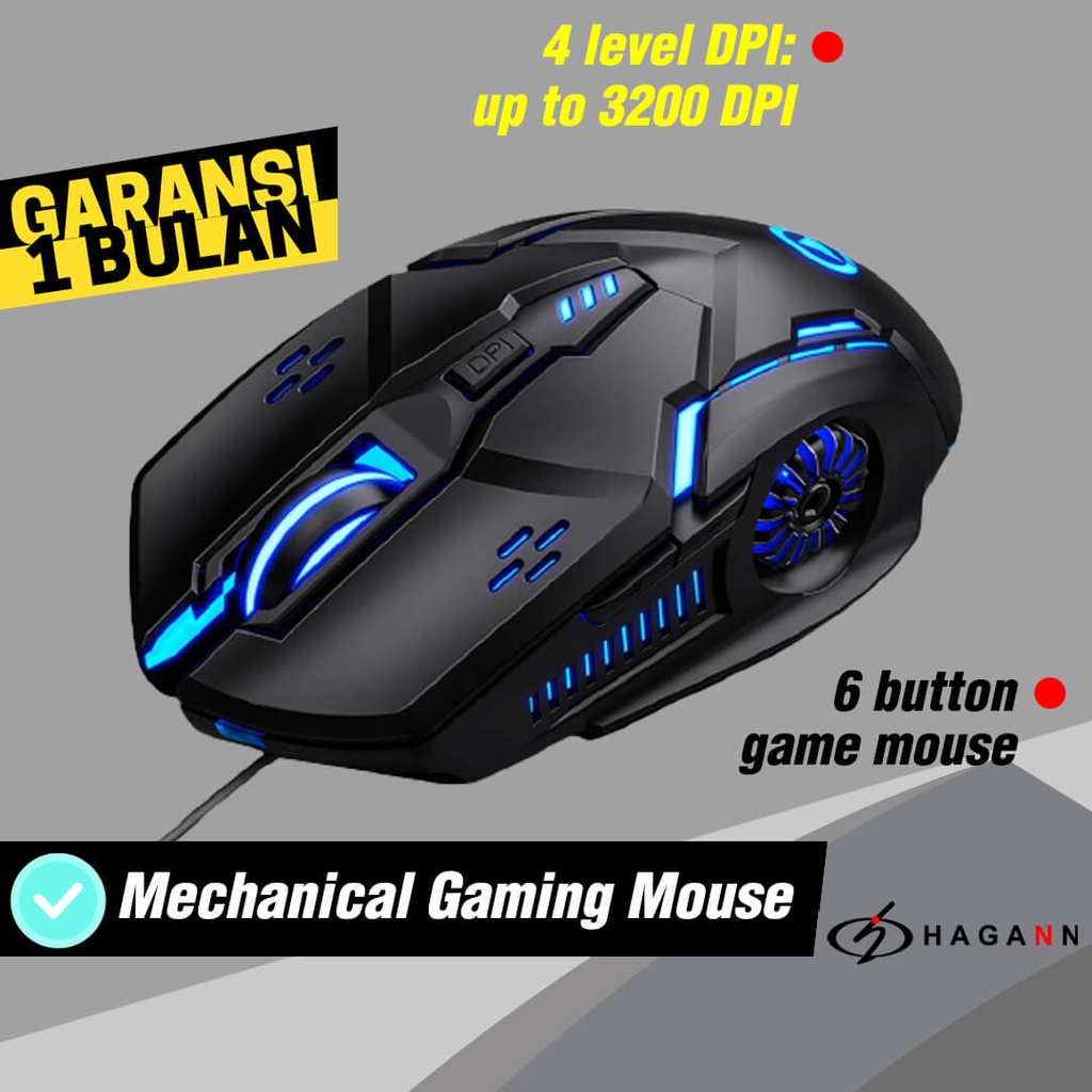 Jual Mouse Gaming Wired Kabel USB Laptop Komputer PC Game RGB LED Murah ...