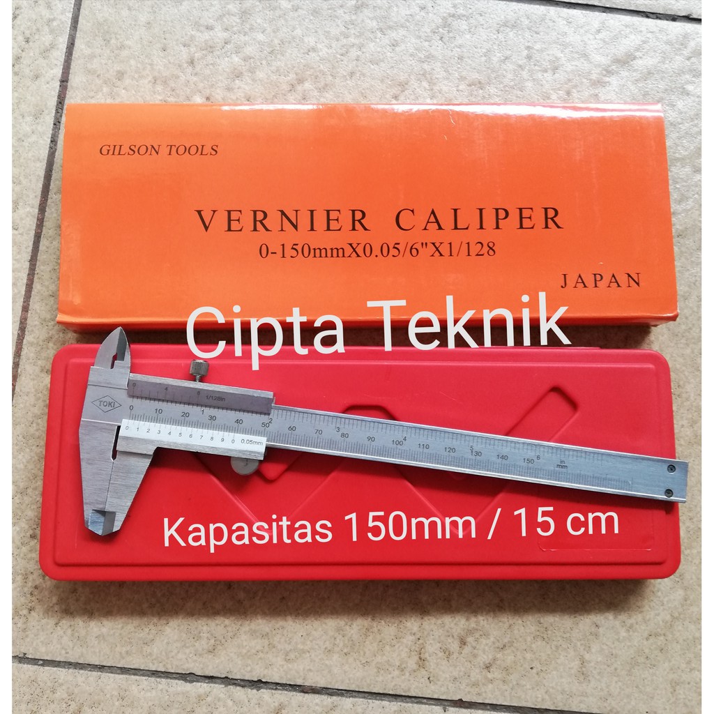 Jual Sigmat manual 150mm toki Jangka sorong 6 inchi Vernier Caliper 15 cm | Shopee Indonesia