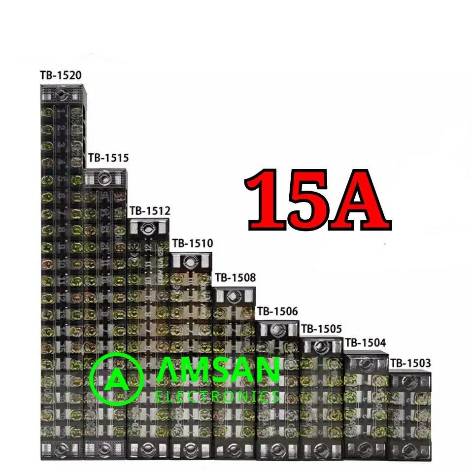 Jual Terminal Block TB 1506 1508 1510 blok 15A 6P 8P 10P 6 8 10 Pole | Shopee Indonesia