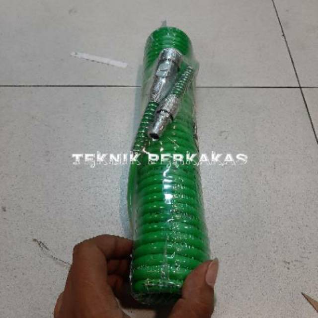 Jual TEKIRO RECOIL SELANG ANGIN KOMPRESOR 6 METER / SELANG KOMPRESOR 6 ...
