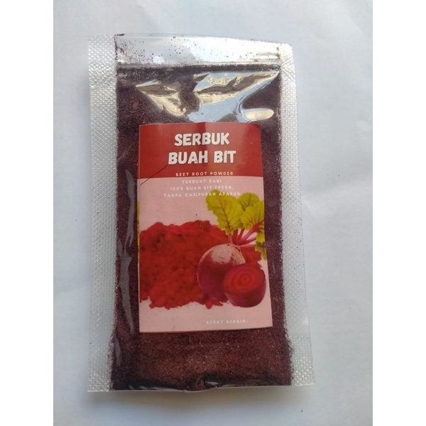 Jual Serbuk buah bit MURNI kemasan 50 gram tanpa gula | Shopee Indonesia