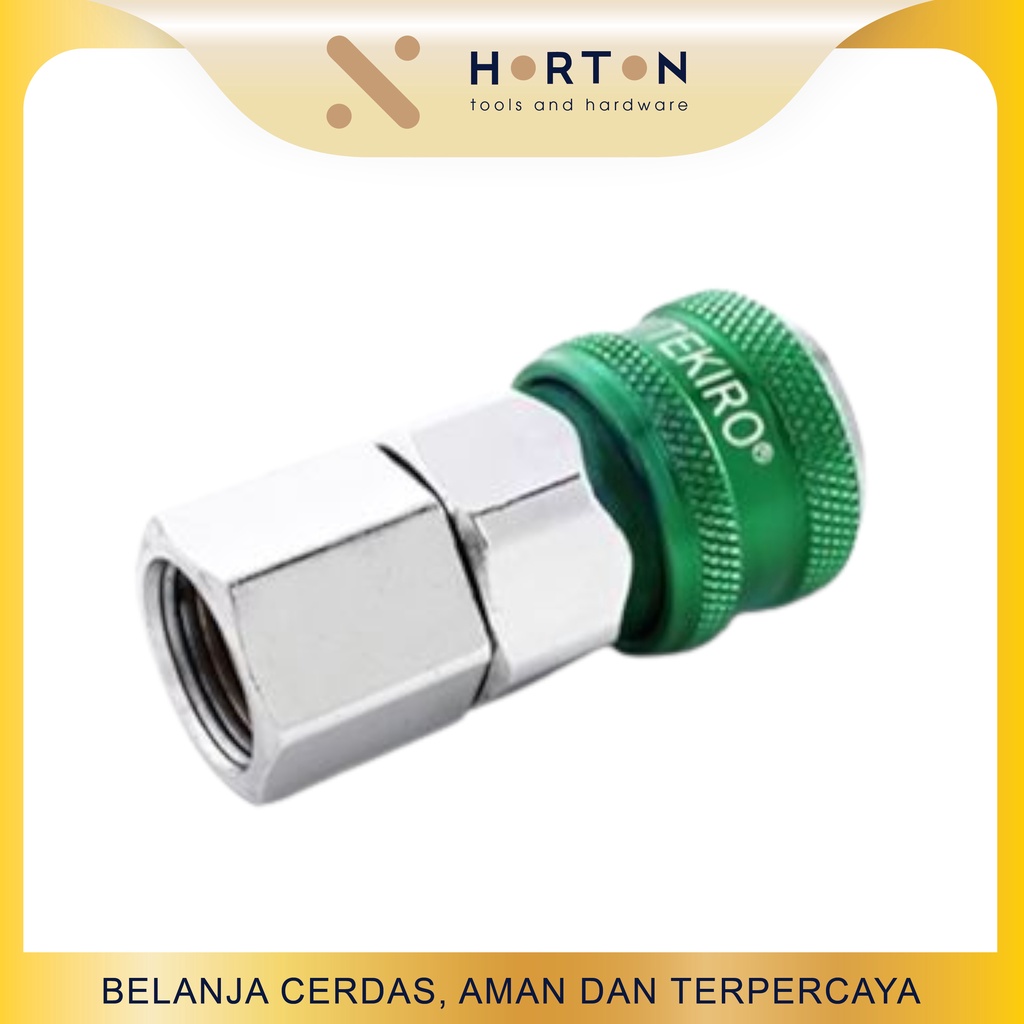 Jual ONE TOUCH SF20 TEKIRO Air Quick Coupler / Sambungan Selang Angin 20 SF (Drat 1/4 Inch ...