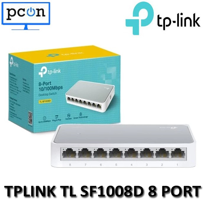 Jual TPLINK TL SF1008D 8 Port 10 TP-LINK Switch Hub 8Port | Shopee ...