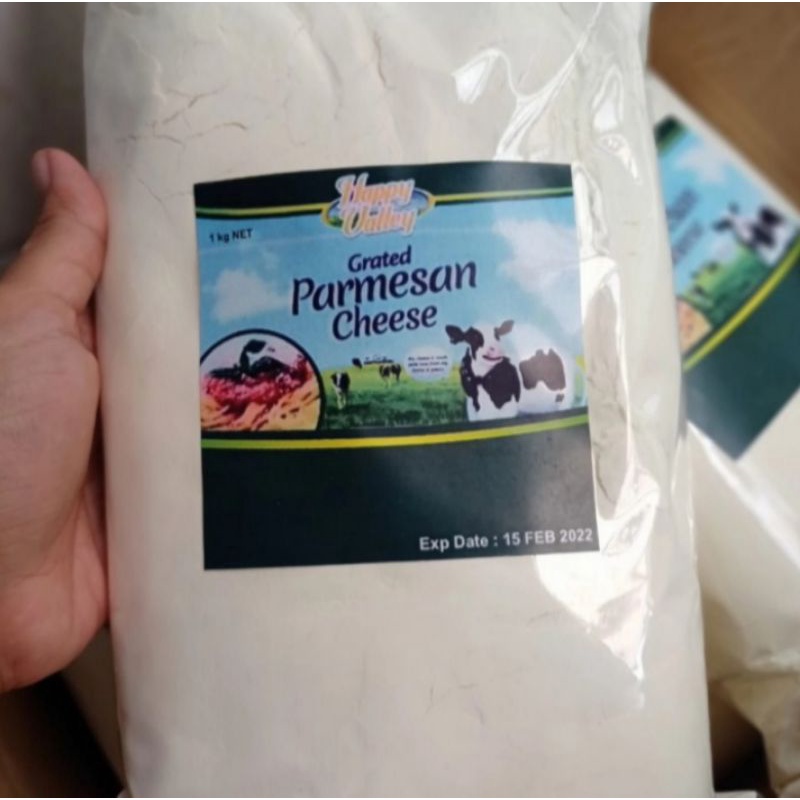 Jual Keju Grated Parmesan Happy Valley 1 kg | Shopee Indonesia