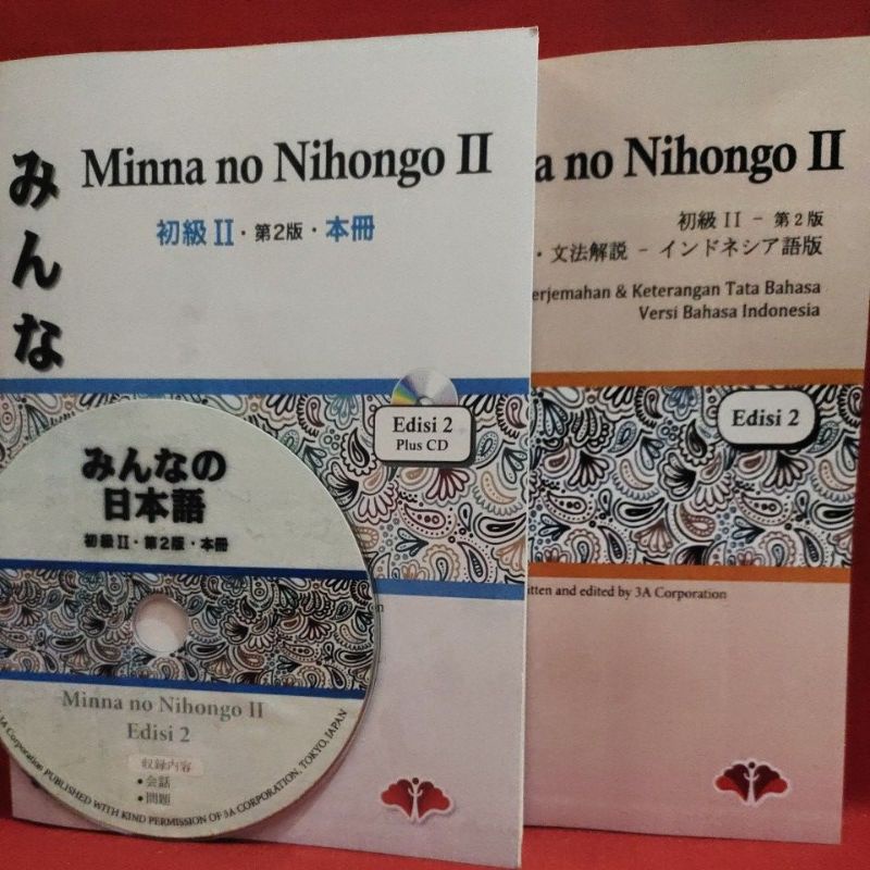 Jual Paket 2 Buku A5 Minna no Nihongo 2 Edisi 2 Versi Jepang & Terjemahan + CD | Shopee Indonesia
