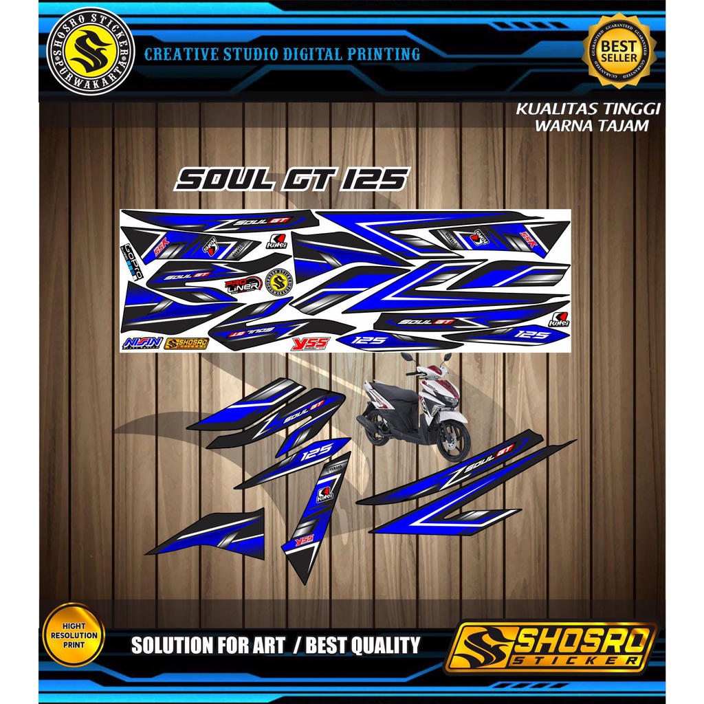Jual STRIPIN VARIASI YAMAHA MOTOR SOUL GT NEW 125 VARIASI / STRIPING ...