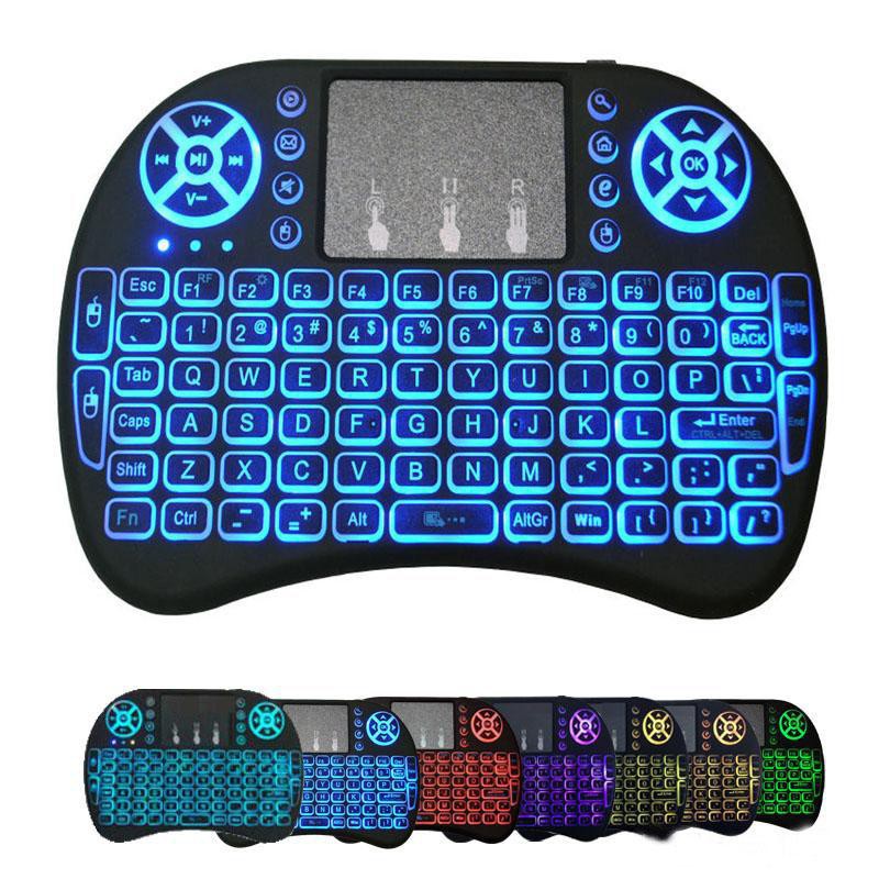 Jual Keyboard mouse wireless mini backlit with touchpad for smart tv ...