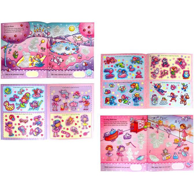 Jual My Sticker Scenes Sparkly Fun Pack With 4 Books And Over 600 ...