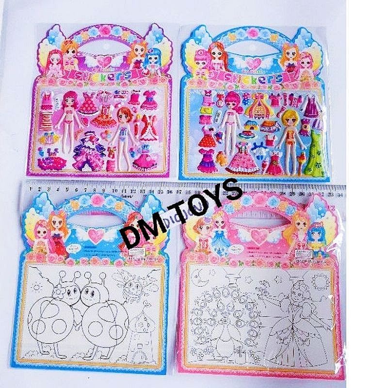 Jual mainan sticker timbul anak medium / stiker timbul / mainan edukasi ...