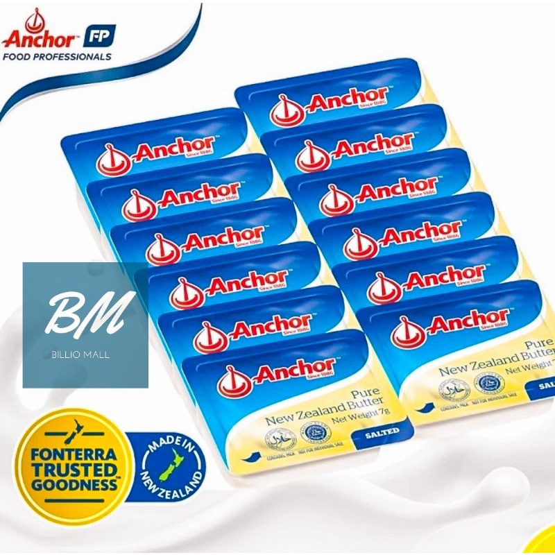 Jual Anchor Butter Unsalted Salted 10 pcs x 7 gr MPASI /Anchor Unsalted ...