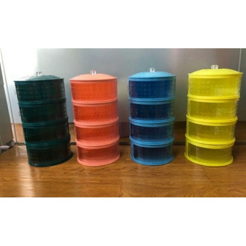 Jual FOOD STORAGE COLOUR/RAK LAUK WARNA 4 SUSUN DIAMOND /TUDUNG SAJI ...