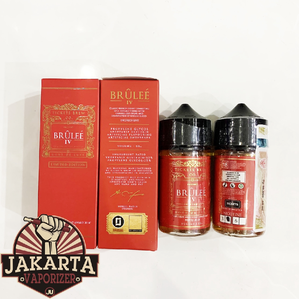 Jual [IV] EJM TICKETS BREW CREME BRULEE IV 60ML 3MG BY EJM LIQUID ...