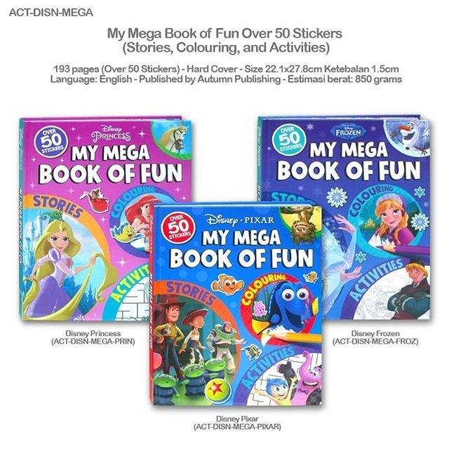Jual Disney My Mega Book of Fun Disney Princess / Pixar / Frozen ...