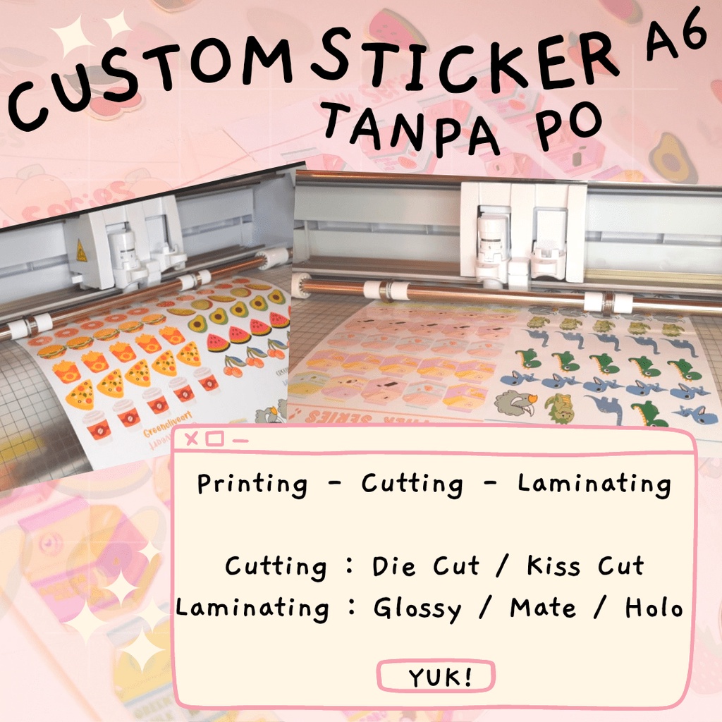 Jual CETAK PRINT CUSTOM STICKER STIKER | HVS CHROMO VINYL PHOTOPAPER ...