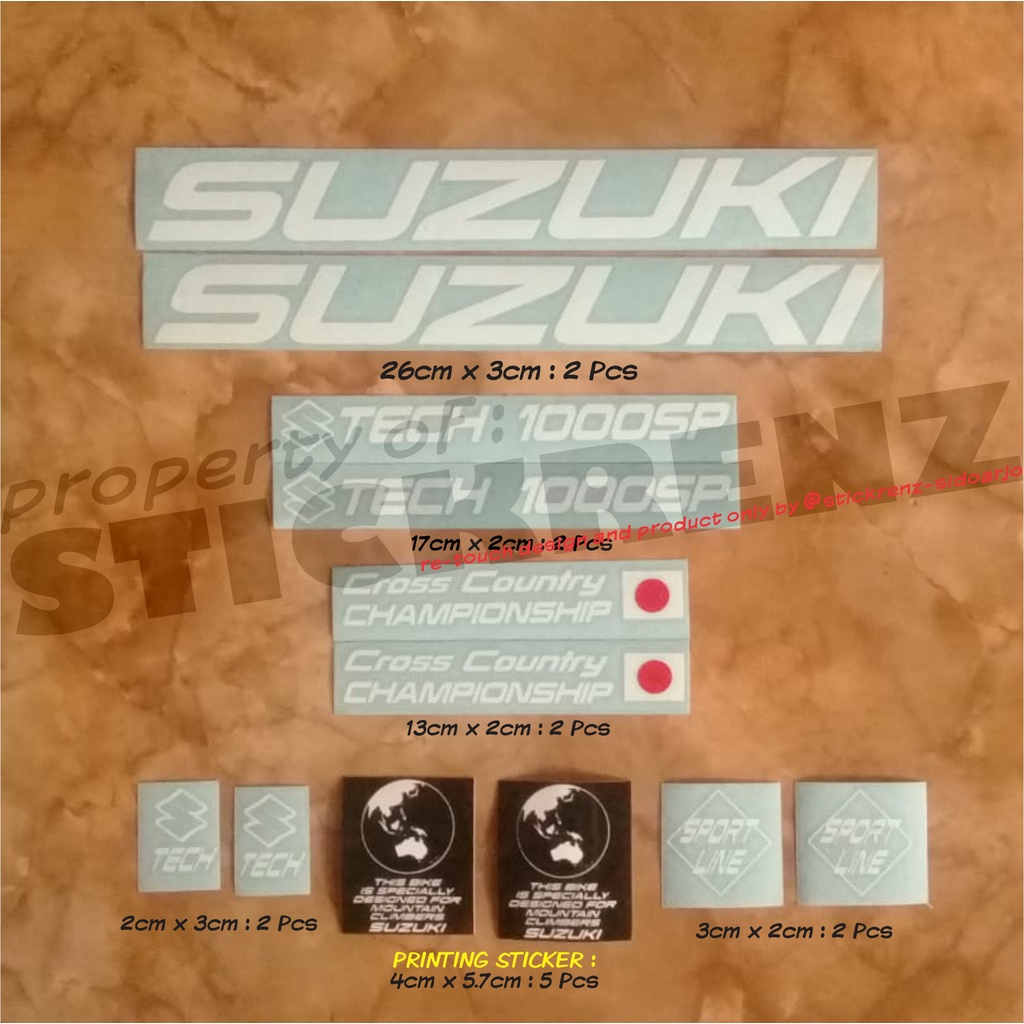 Jual Cutting Sticker Stiker Frame Sepeda Suzuki Tech 1000SP 01 Custom ...