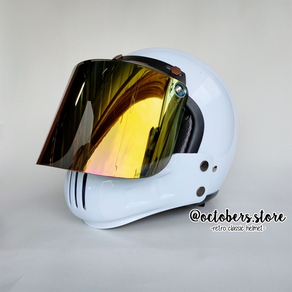 Jual HELM CAKIL MODULAR PUTIH GLOSS (HALF FACE / FULL FACE) - HELM ...