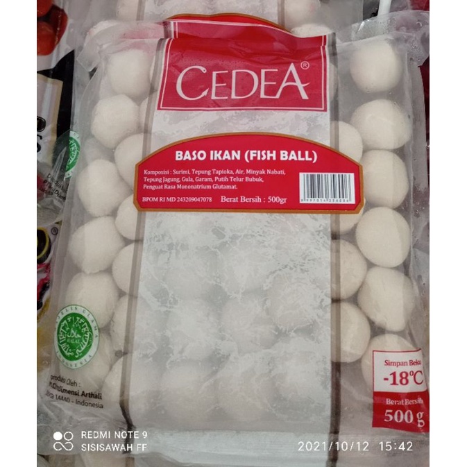 Jual CEDEA Bakso Ikan Fish Ball Kemasan 500gr Olahan Ikan Sea Foods ...