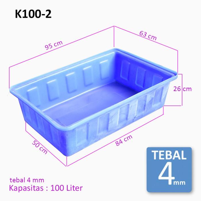 Jual Ember | Perikanan Bak Plastik Persegi K100-2 Kapasitas 100 Liter ...