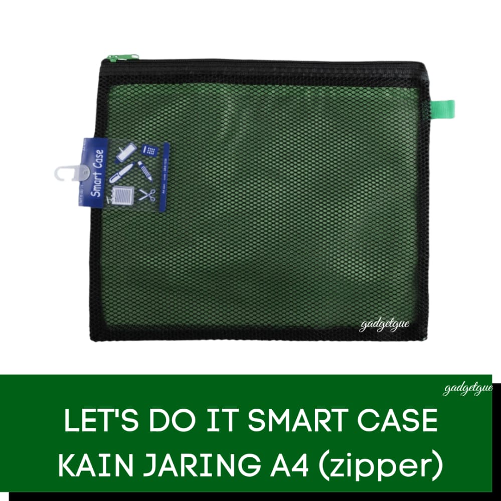 Jual Lets do it map zipper smart case kain jaring green map A4 file ...