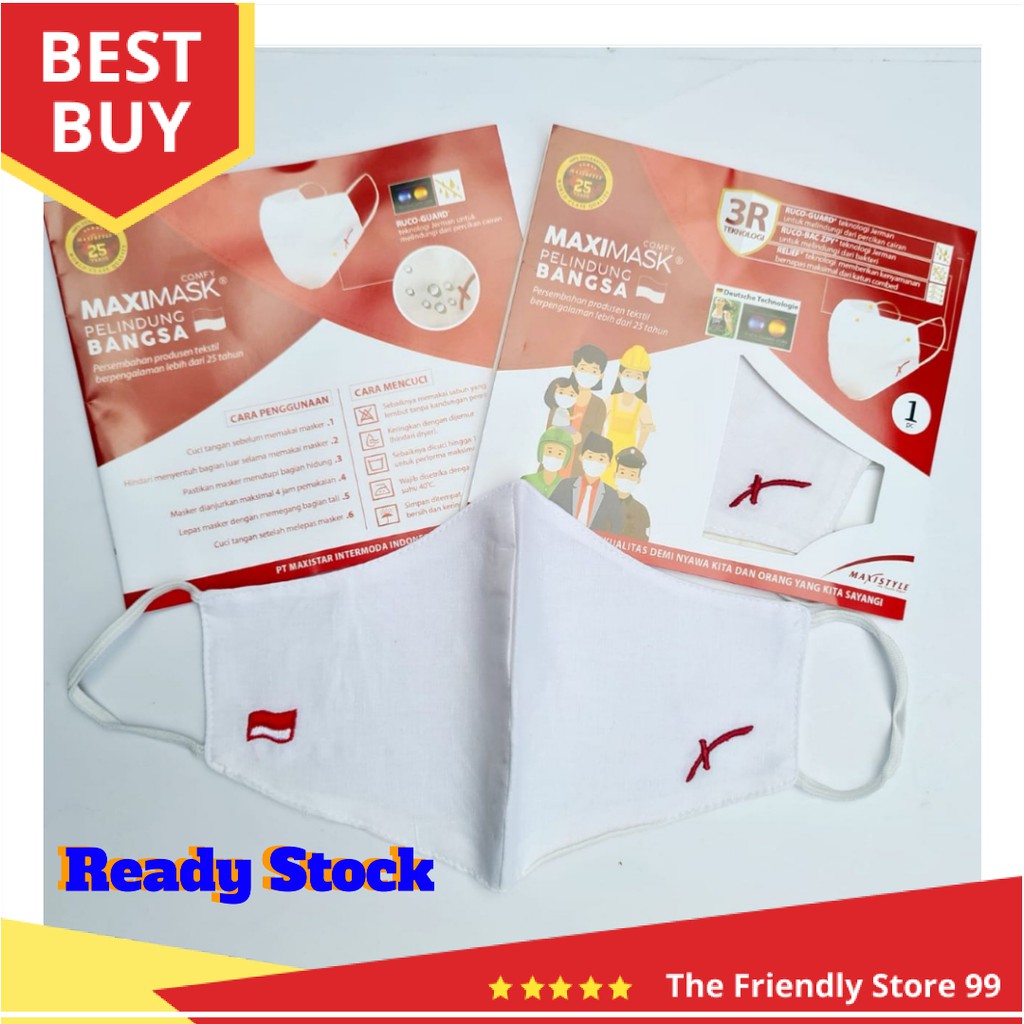 Jual Masker Kain anti bakteri anti air non medis 2 lapis 2 ply maximask ...