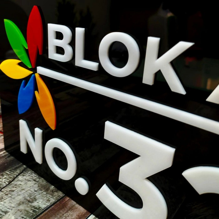 Jual Dinding-Hiasan- Nomor Rumah Lampu Led Series-1 Ukuran 30X20, Nomer ...