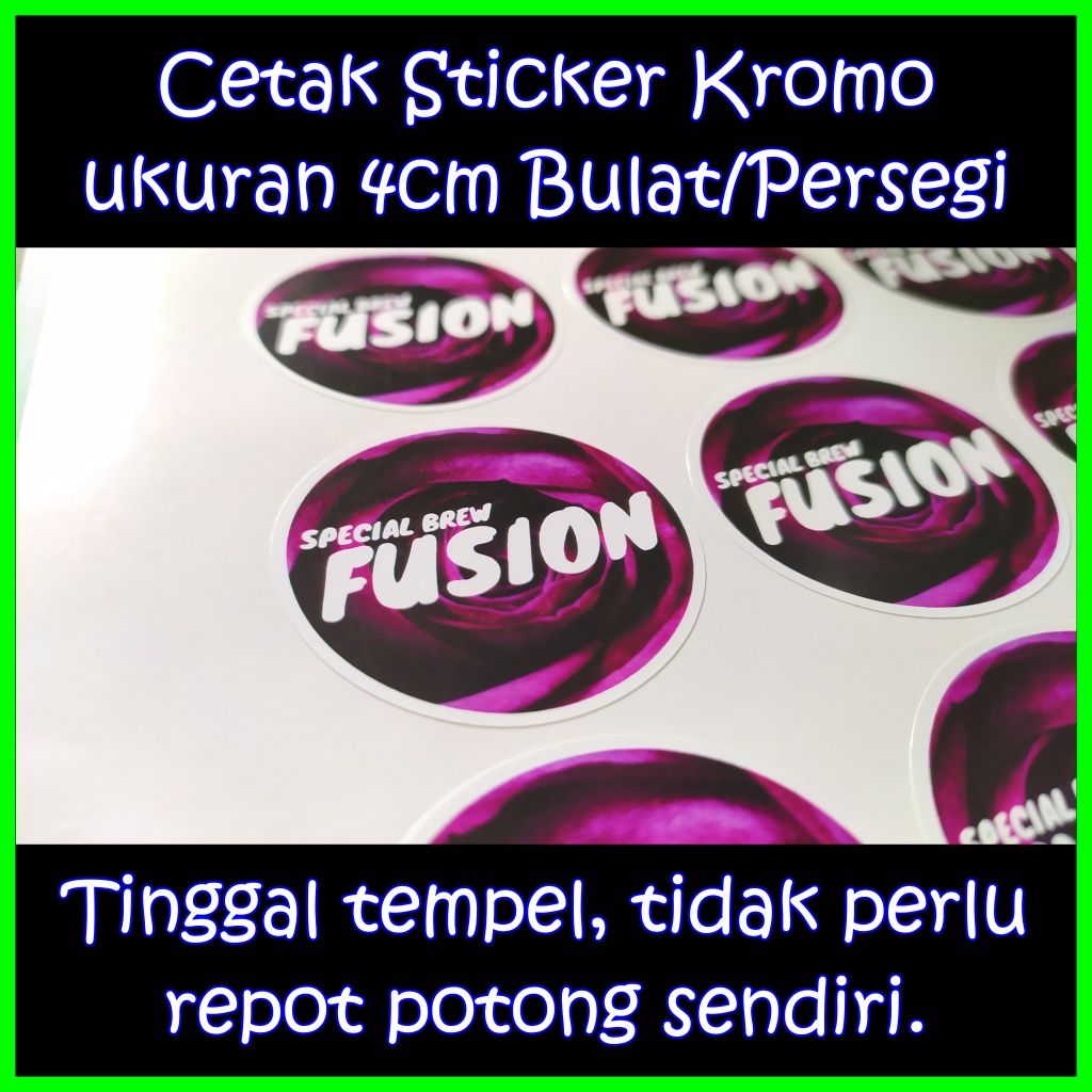 Jual Cetak Sticker Kromo ukuran 4cm Bulat/Persegi | Shopee Indonesia