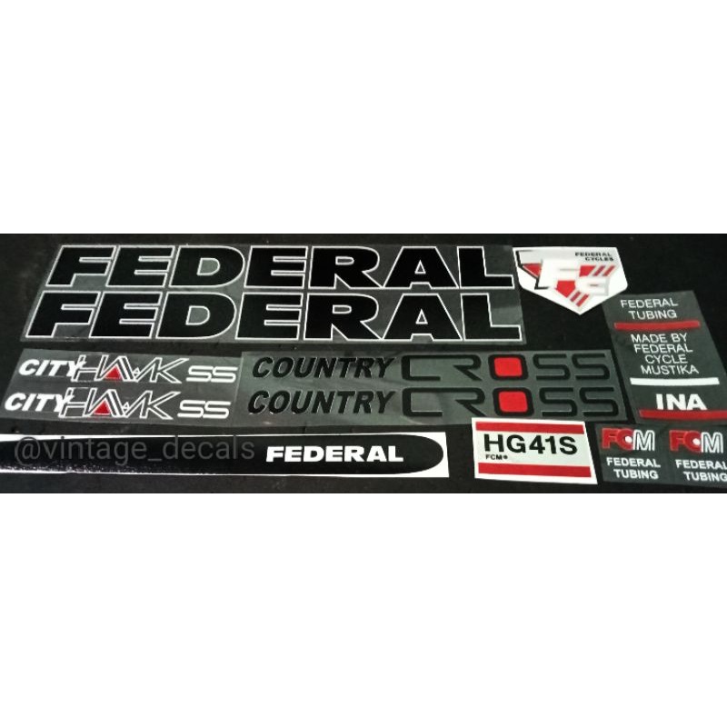 Jual sticker federal HAWK SERIES street hawk streethawk cityhawk ...