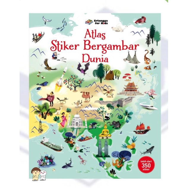 Jual Atlas Stiker Bergambar Dunia / Map / World Map / Poster Stiker ...
