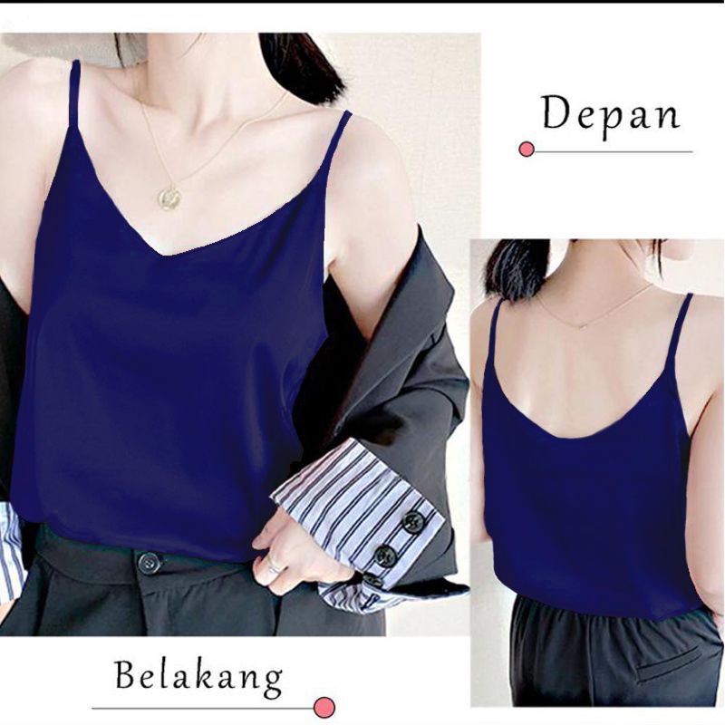 Jual TANK TOP POLOS WANITA BAHAN MOSCREPE PREMIUM/TANKTOP KOREA BASIC ...