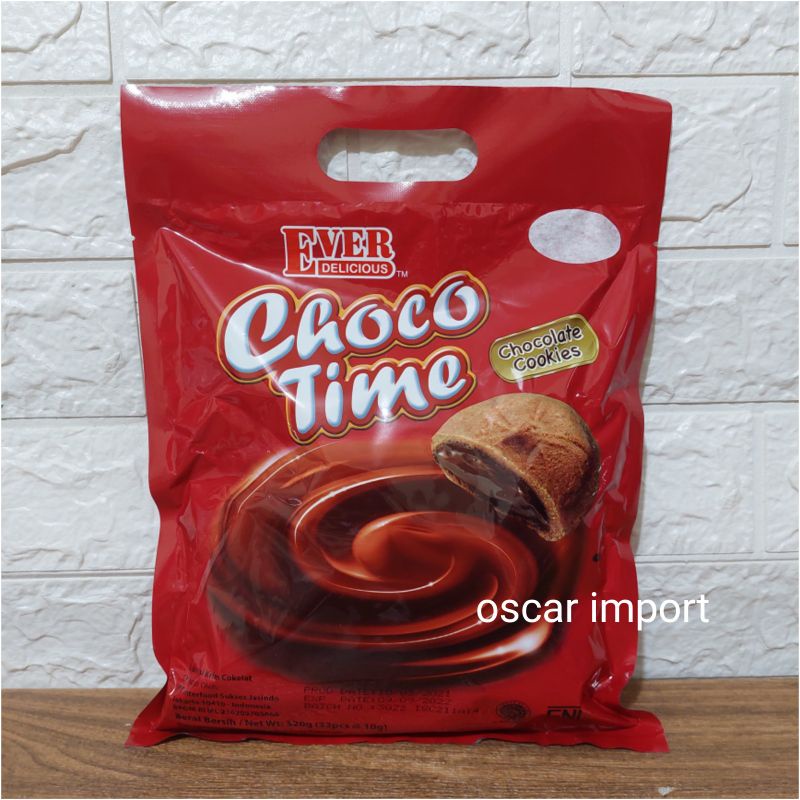 Jual Cookies Coklat Lumer Ever Delicious Choco Time Cookies isi Coklat ...