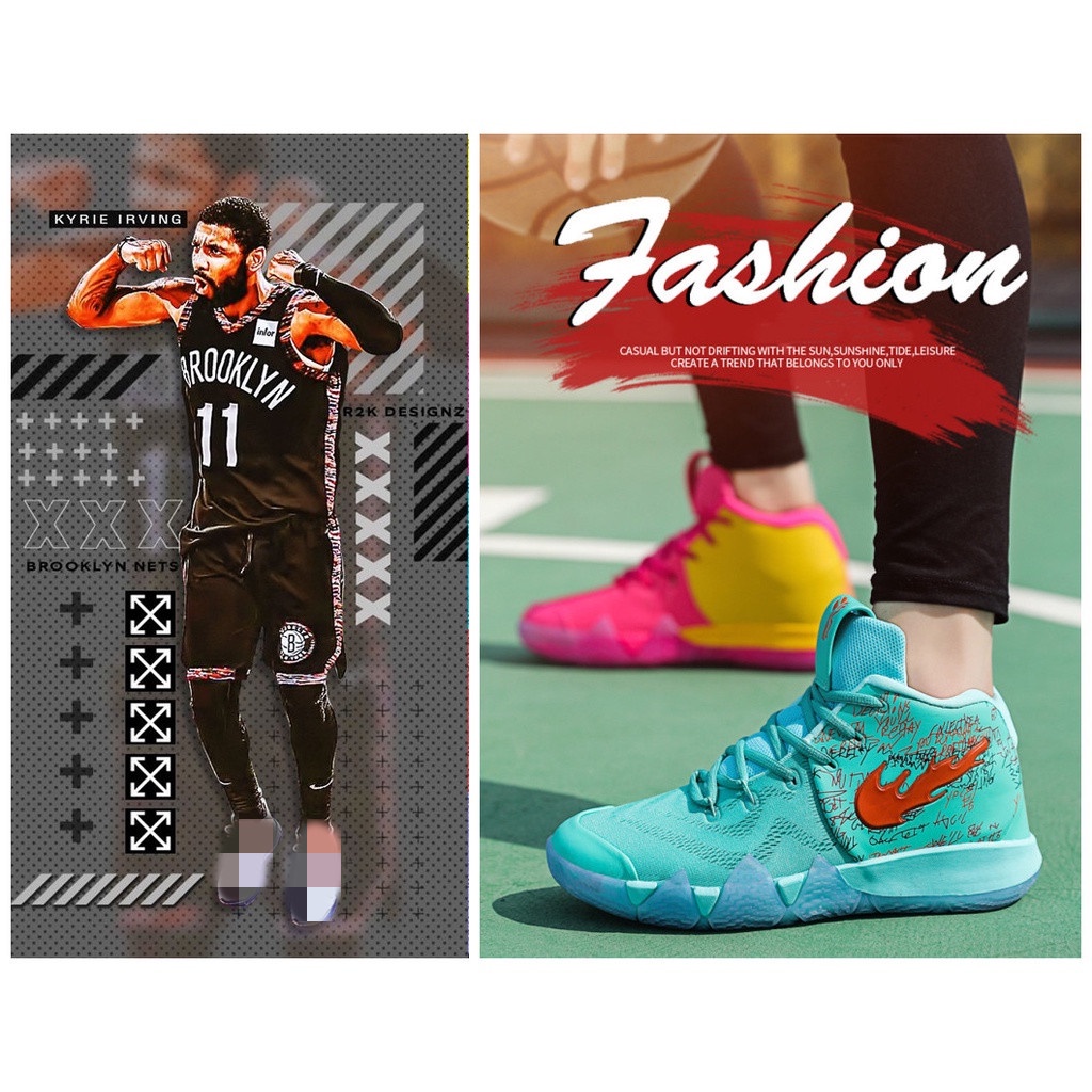 Jual Kyrie Irving 4 Sepatu Basket High-top Mandarin Duck NBA non-slip ...