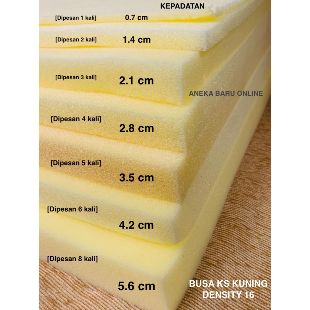 Jual Busa Spon Sponge Cisam, Yellow Deluxe, SP Putih (Kasur, Sofa, Jok ...