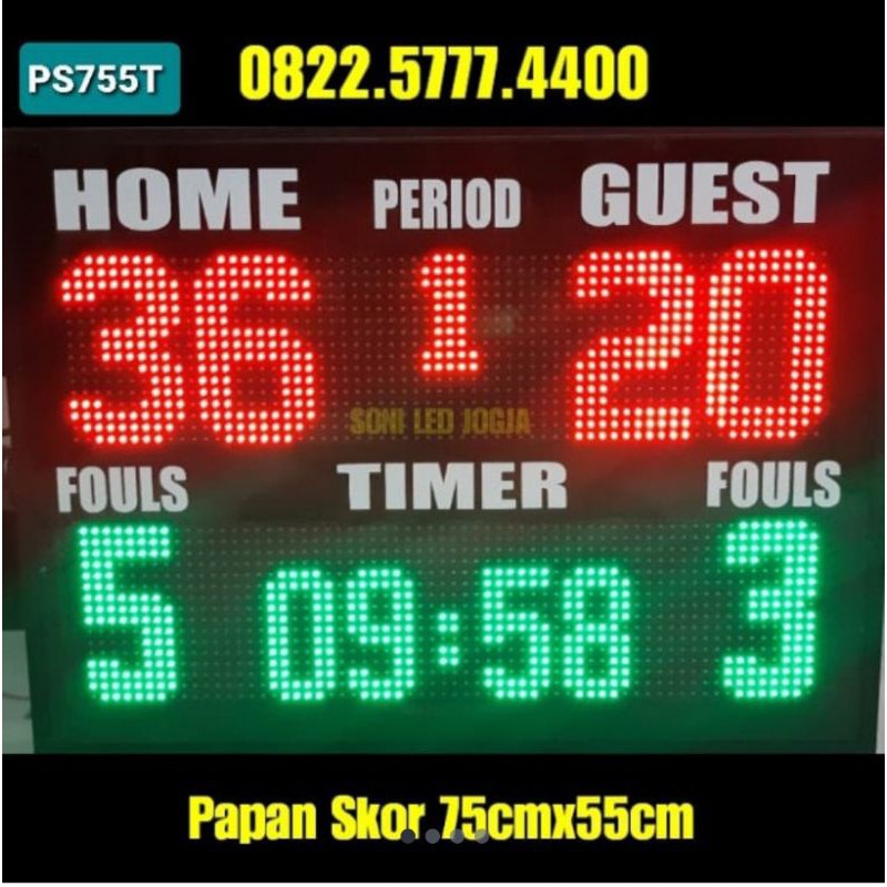 Jual Papanskor WIRELLES skoring scoreboard Futsal Basket led papan skor ...