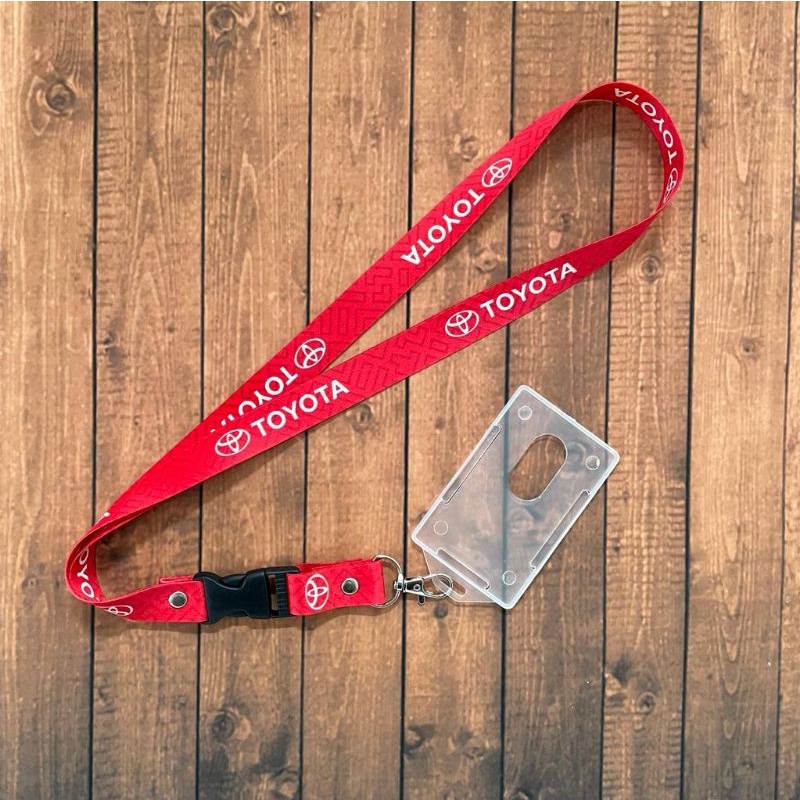 Jual Lanyard printing gantungan ID card motif Toyota merah | Shopee ...