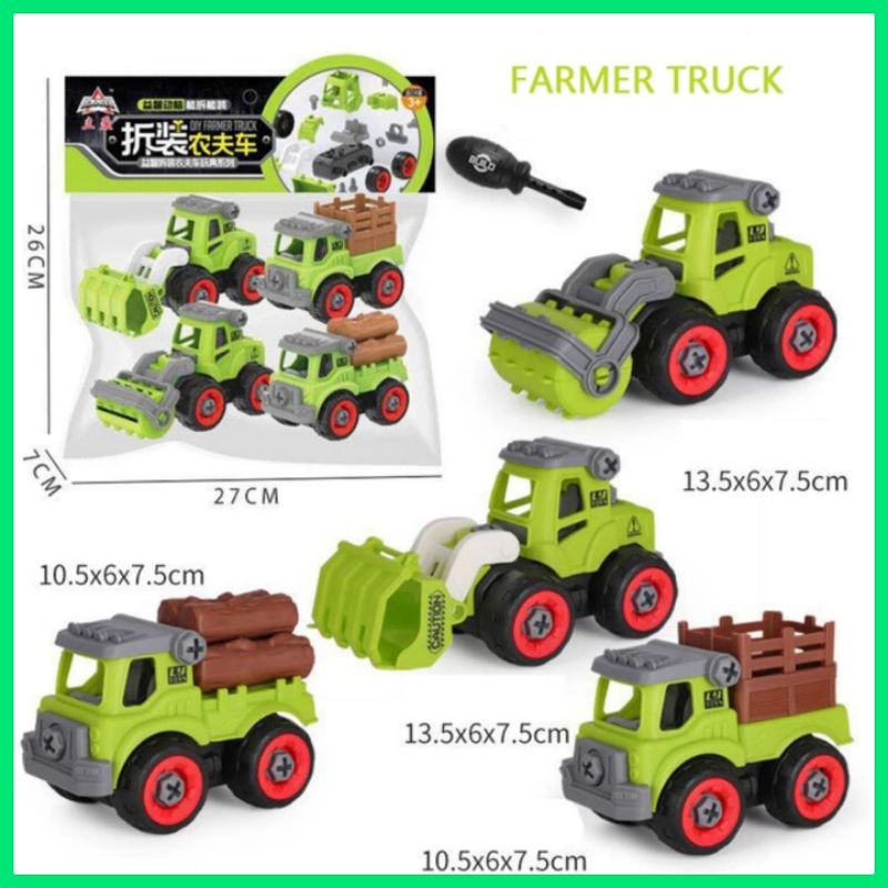 Jual Mainan Edukasi Merakit Bongkar Pasang Obeng Truck Kendaraan ...