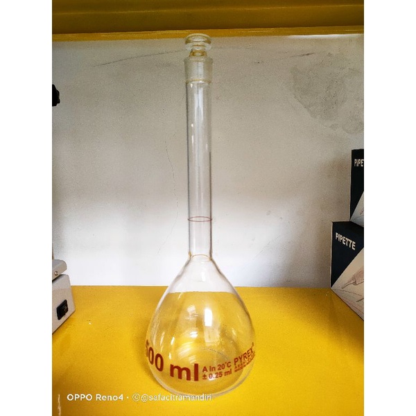 Jual Volumetric Flask / Labu Ukur 500ml Pyrex | Shopee Indonesia