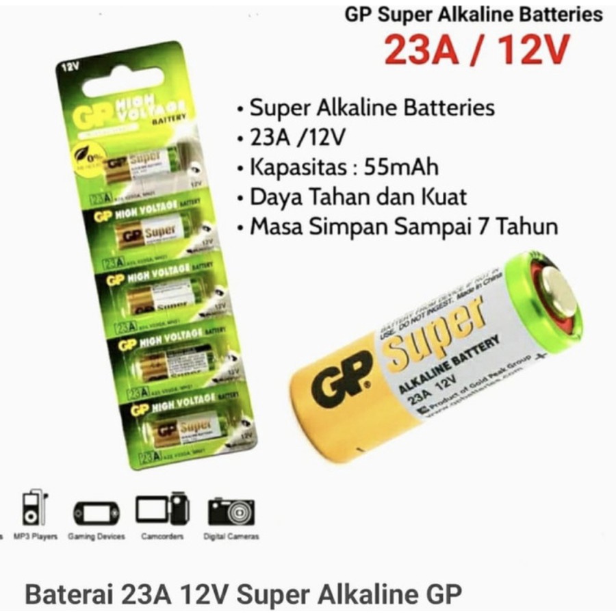 Jual Baterai Batre Battery Gp 23a Gp Super Alkaline 23A 12V Original | Shopee Indonesia
