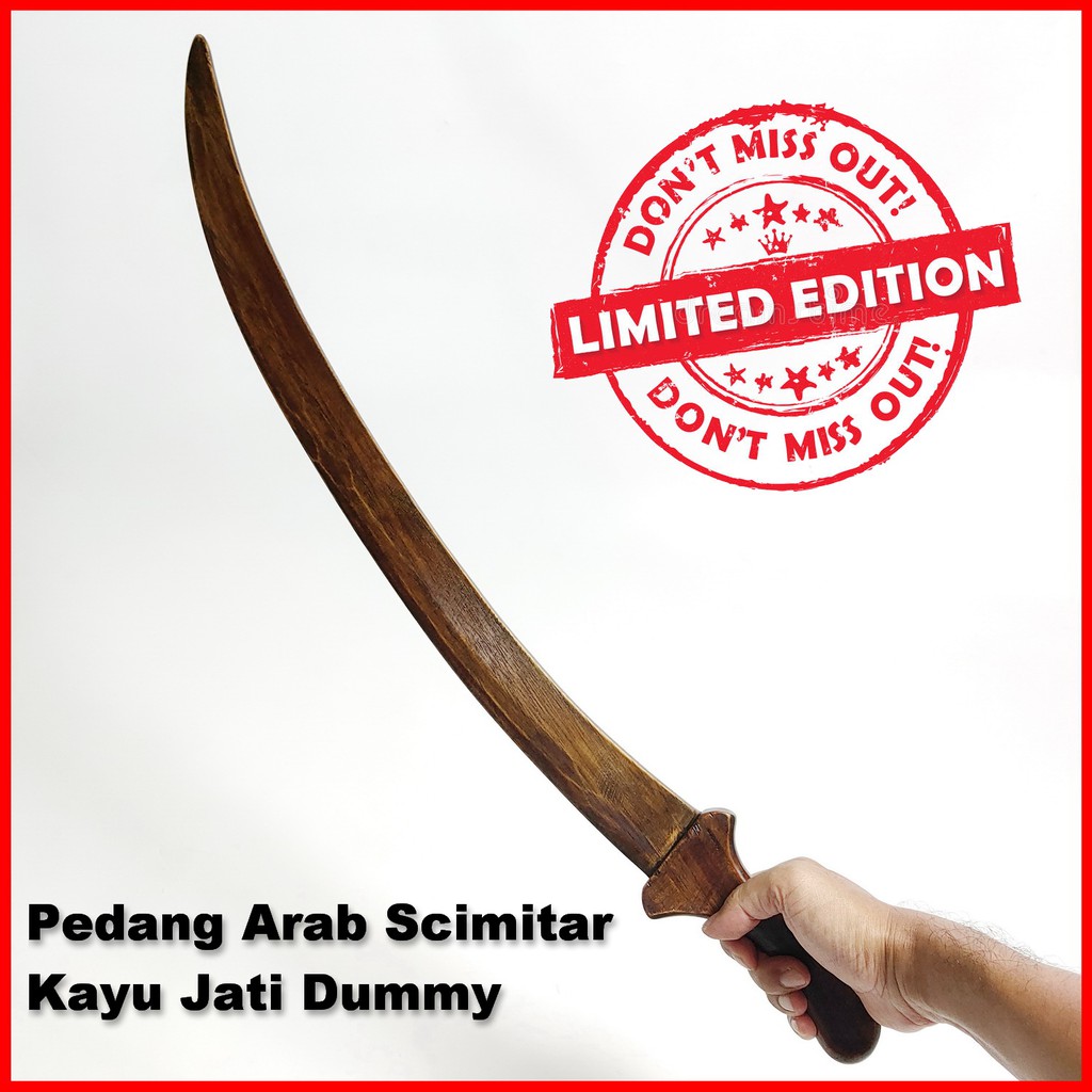 Jual Pedang Sword Arab Arabian Scimitar Dummy Tipis Kayu Jati | Shopee Indonesia