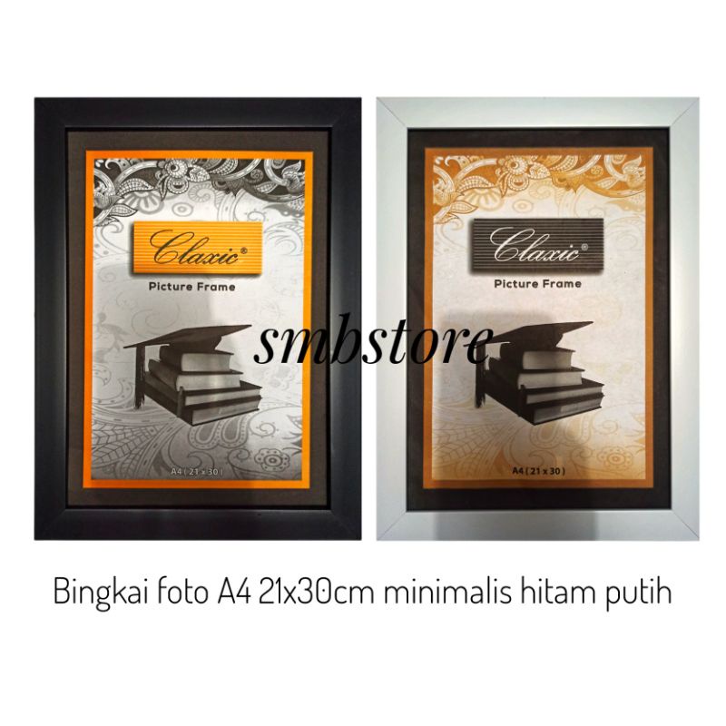 Jual Bingkai frame figura pigura pigora foto A4 (21x30cm)hitam putih ...