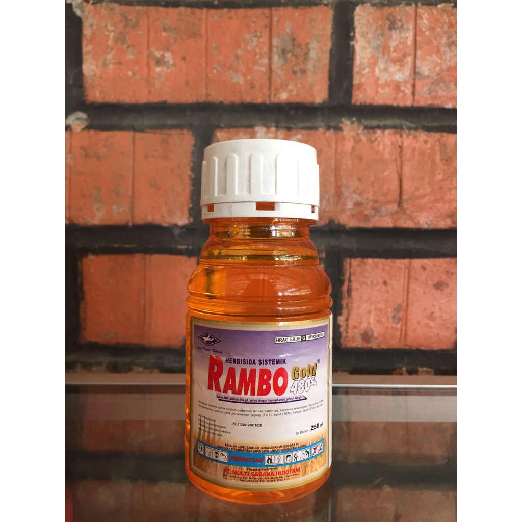 Jual Herbisida Rambo Gold 250 ml bahan aktif isopropil amina glifosat ...