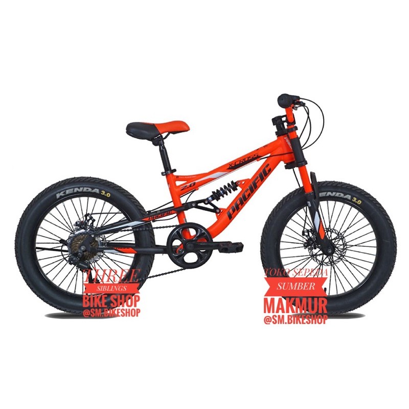 Jual SEPEDA GUNUNG MTB PACIFIC X-CROSS 20 INCH ,SHIMANO 7 SPEED, SUSPENSION | Shopee Indonesia