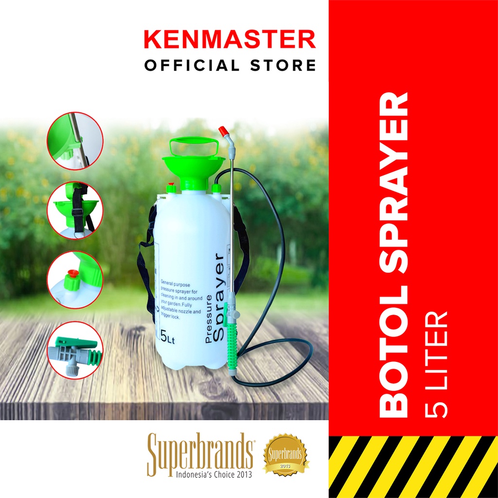 Jual Kenmaster Botol Pressure Sprayer 5 Liter KM-505 - Botol Serbaguna ...