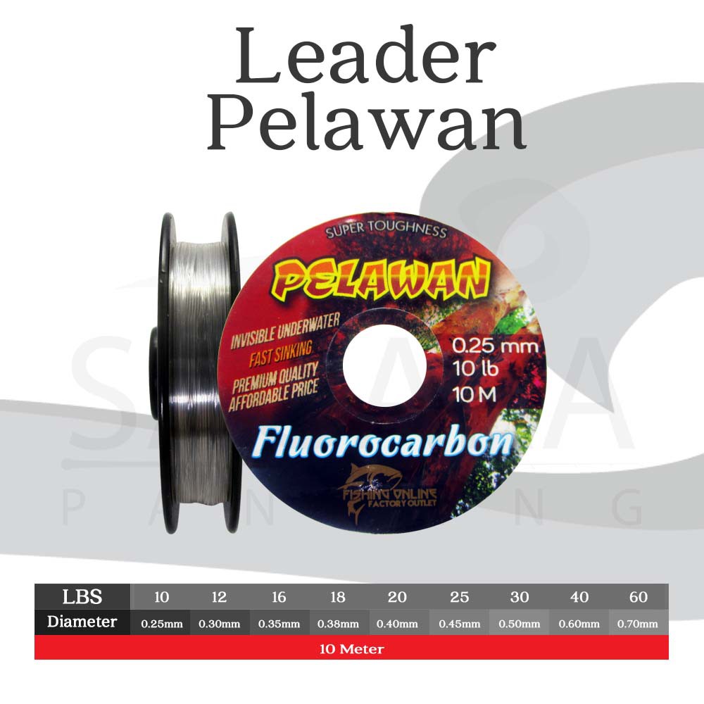 Jual Senar Leader Pelawan FC Leader Fluorocarbon Murah Senar Pancing Kaku Anti Keriting | Shopee ...