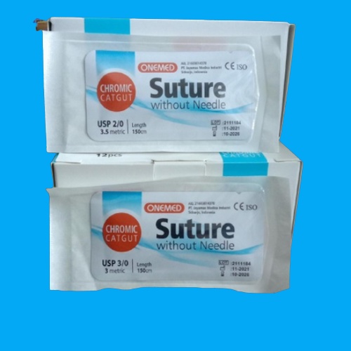 Jual SUTURE CATGUT WITHOUT NEEDLE ONEMED PER PCS // BENANG JAHIT TANPA ...