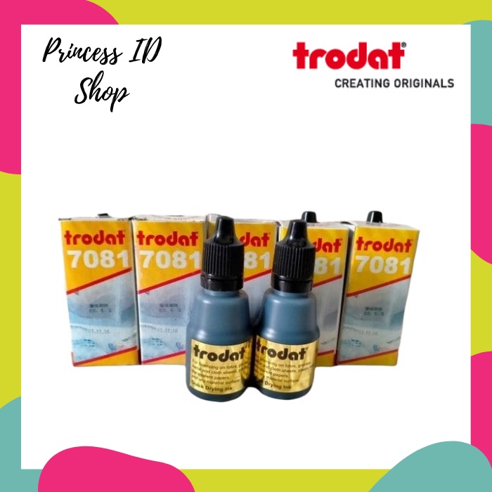 Jual TINTA STEMPEL TRODAT 7081 PERMANENT WATERPROOF | Shopee Indonesia