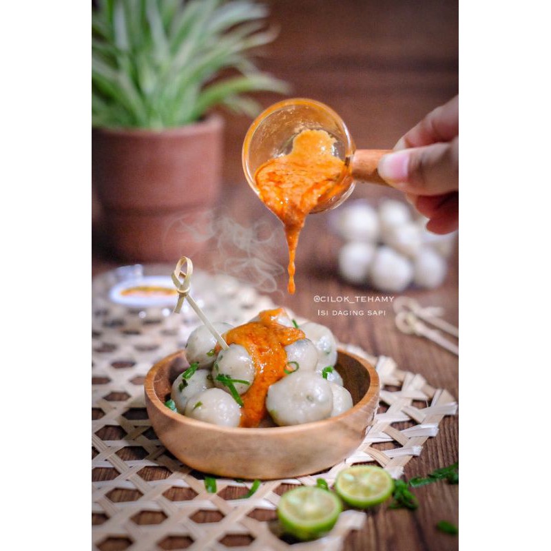 Jual Cilok isi daging sapi Teh Amy Bumbu Kacang 400 gr | Shopee Indonesia