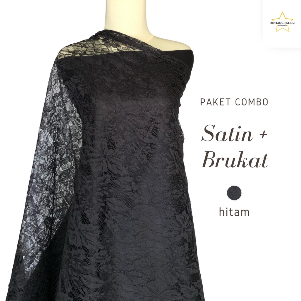 Jual Paket Combo Kain Satin Velvet Premium Brokat Brukat Mawar per 0.5 ...