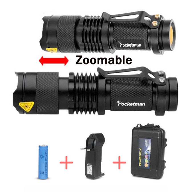 Jual TaffLED Senter Mini LED Flashlight 2000 Lumens Waterproof Pocketman P1 Super Terang ...