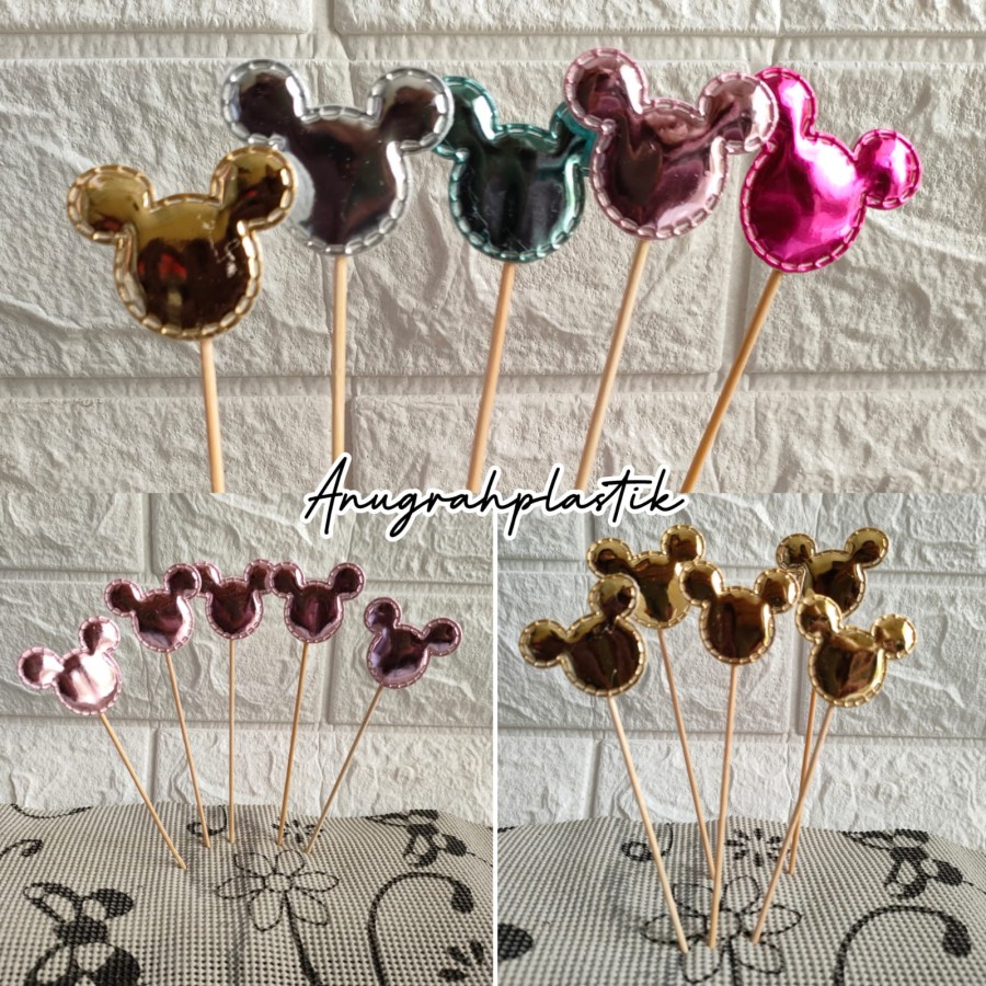 Jual Topper hiasan cake ULTAH / Topper Mickey Mouse / Heart / Crown ...